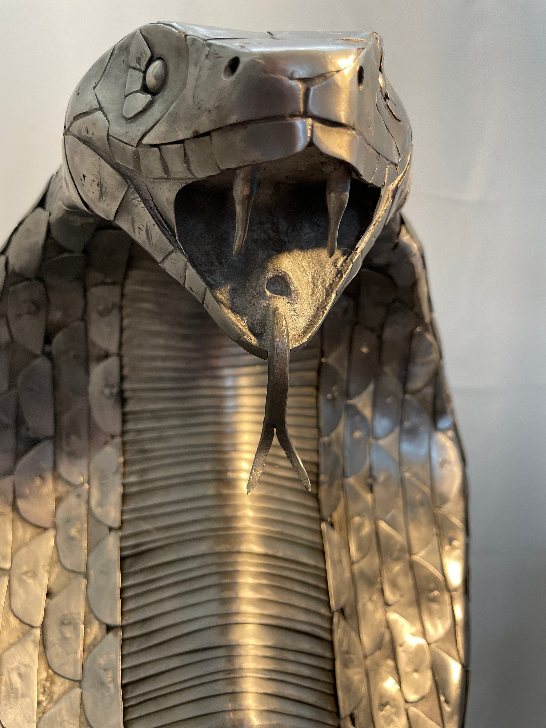 Life Size Metal Cobra Sculpture 12 Foot Long. - Etsy