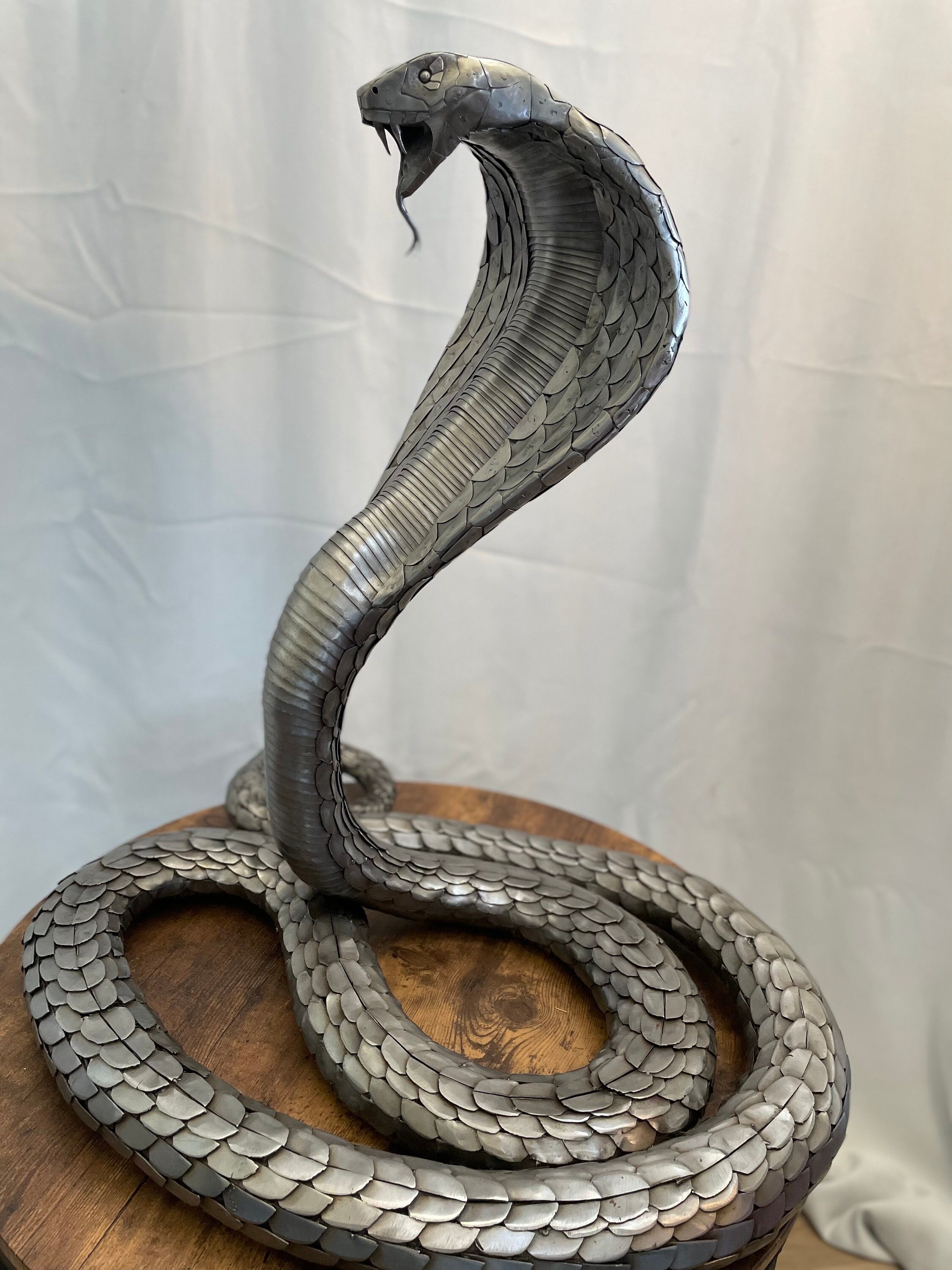 Life Size Metal Cobra Sculpture 12 Foot Long. - Etsy
