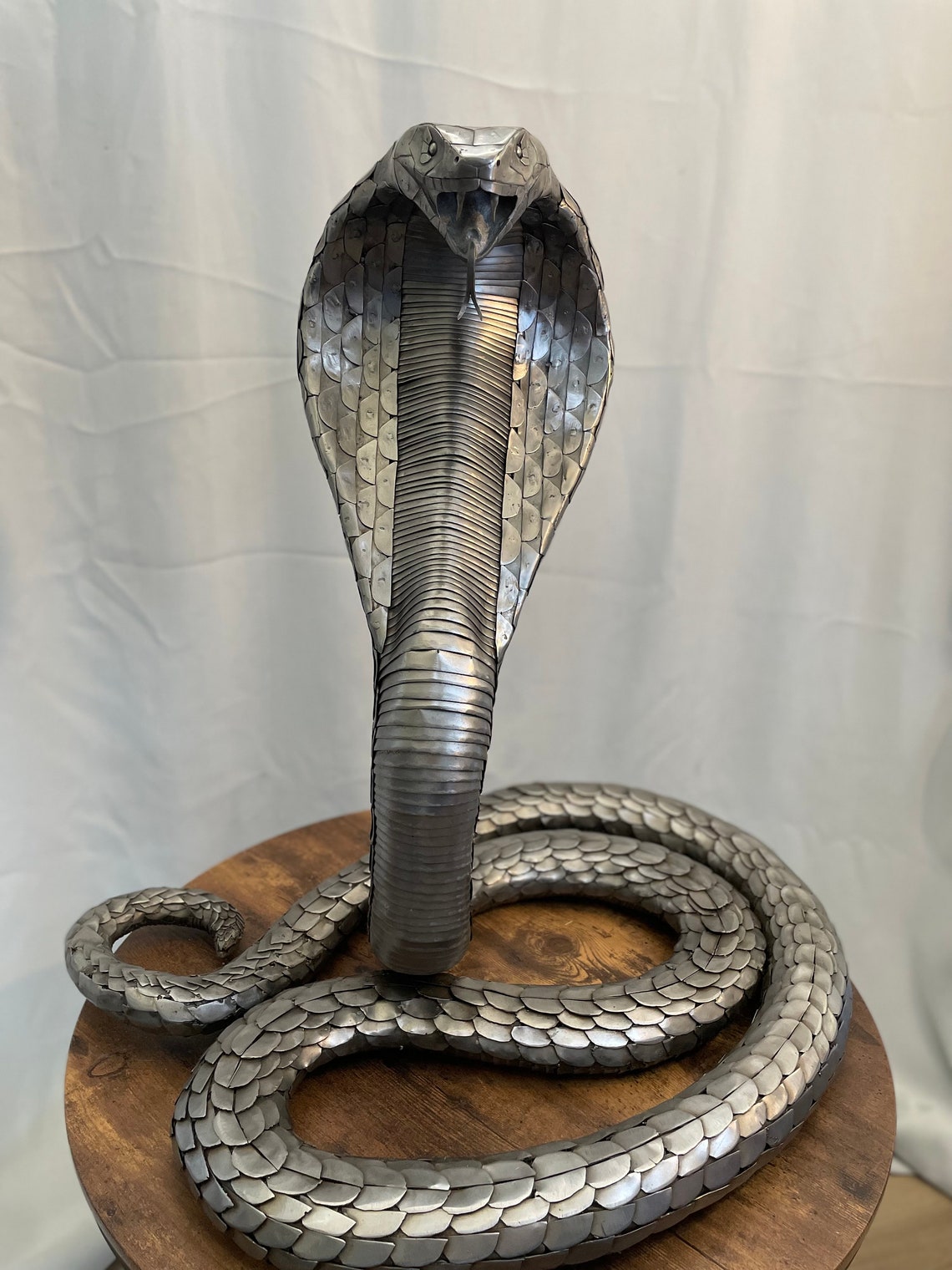 Life Size Metal Cobra Sculpture 12 Foot Long. - Etsy