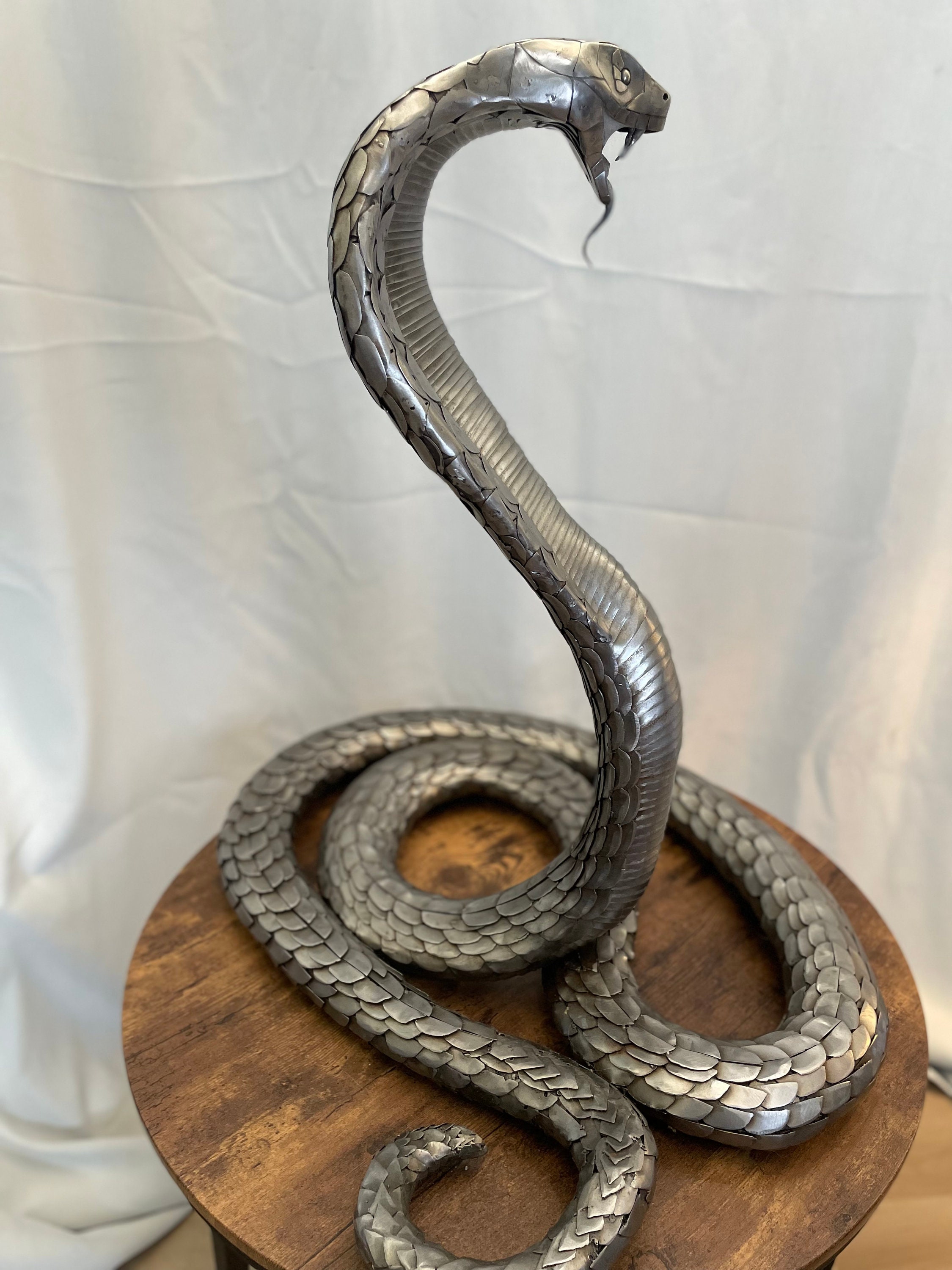 Life Size Metal Cobra Sculpture 12 Foot Long. - Etsy