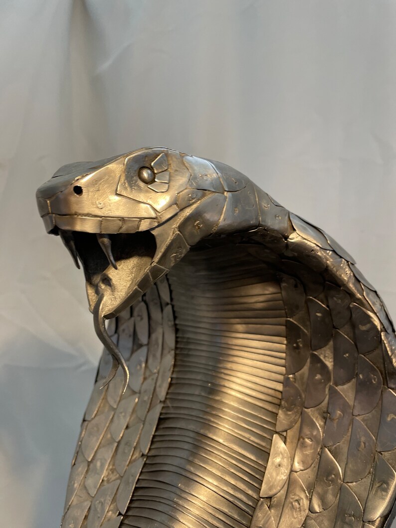 Life Size Metal Cobra Sculpture 12 Foot Long. - Etsy