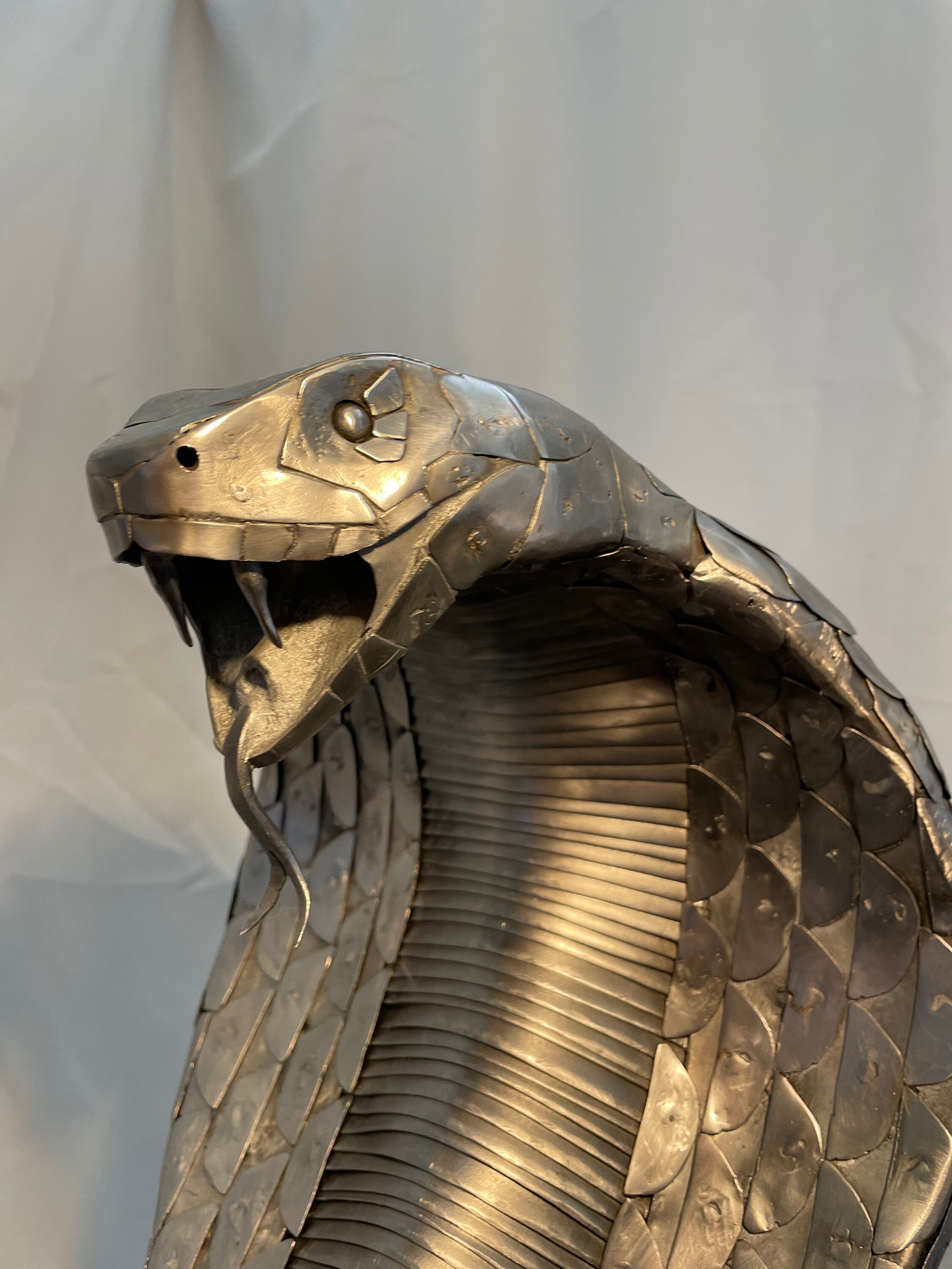 Life Size Metal Cobra Sculpture 12 Foot Long. - Etsy