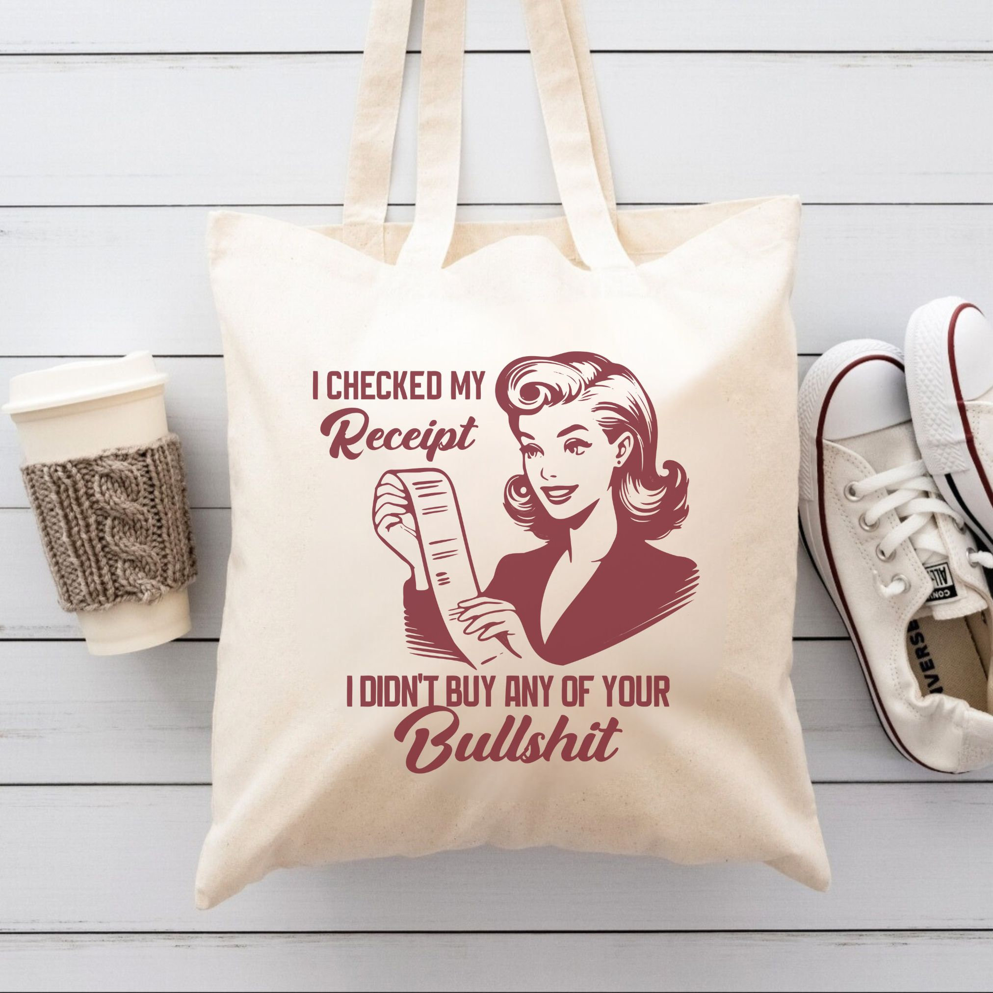 Trendy Sarcastic Tote Bag, Funny Housewife Retro Tote Bag, Vintage ...