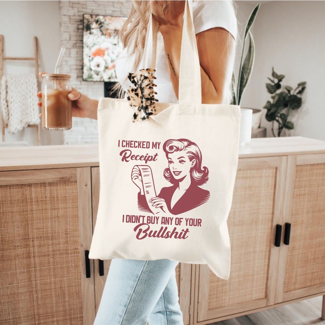 Trendy Sarcastic Tote Bag, Funny Housewife Retro Tote Bag, Vintage ...