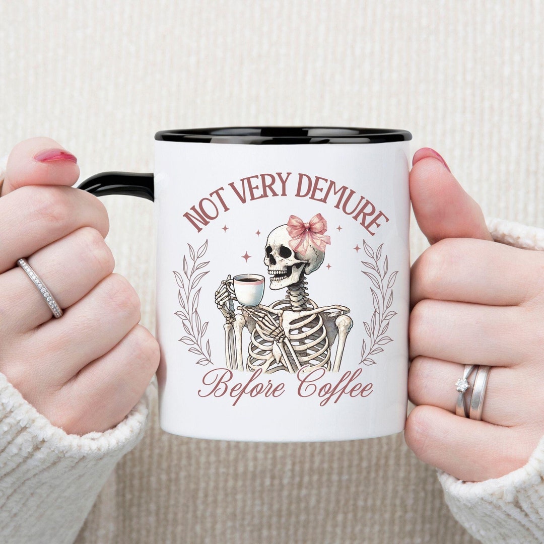 Demure Coffee Mug, Not Very Demure Before Coffee Mug, Demure Halloween ...