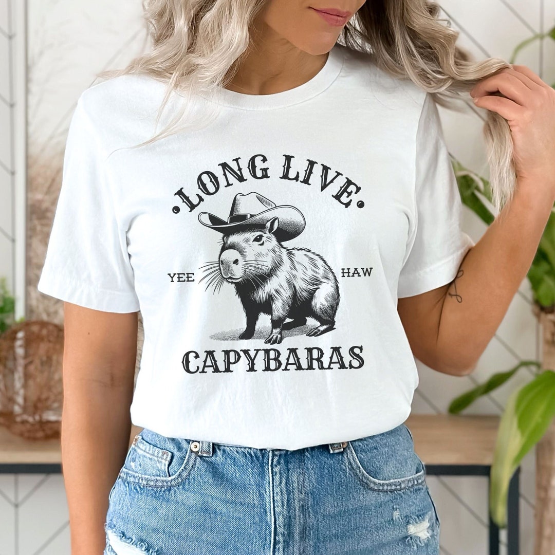 Western Capybara Shirt, Funny Capybara Shirts, Country Capybara T-shirt ...