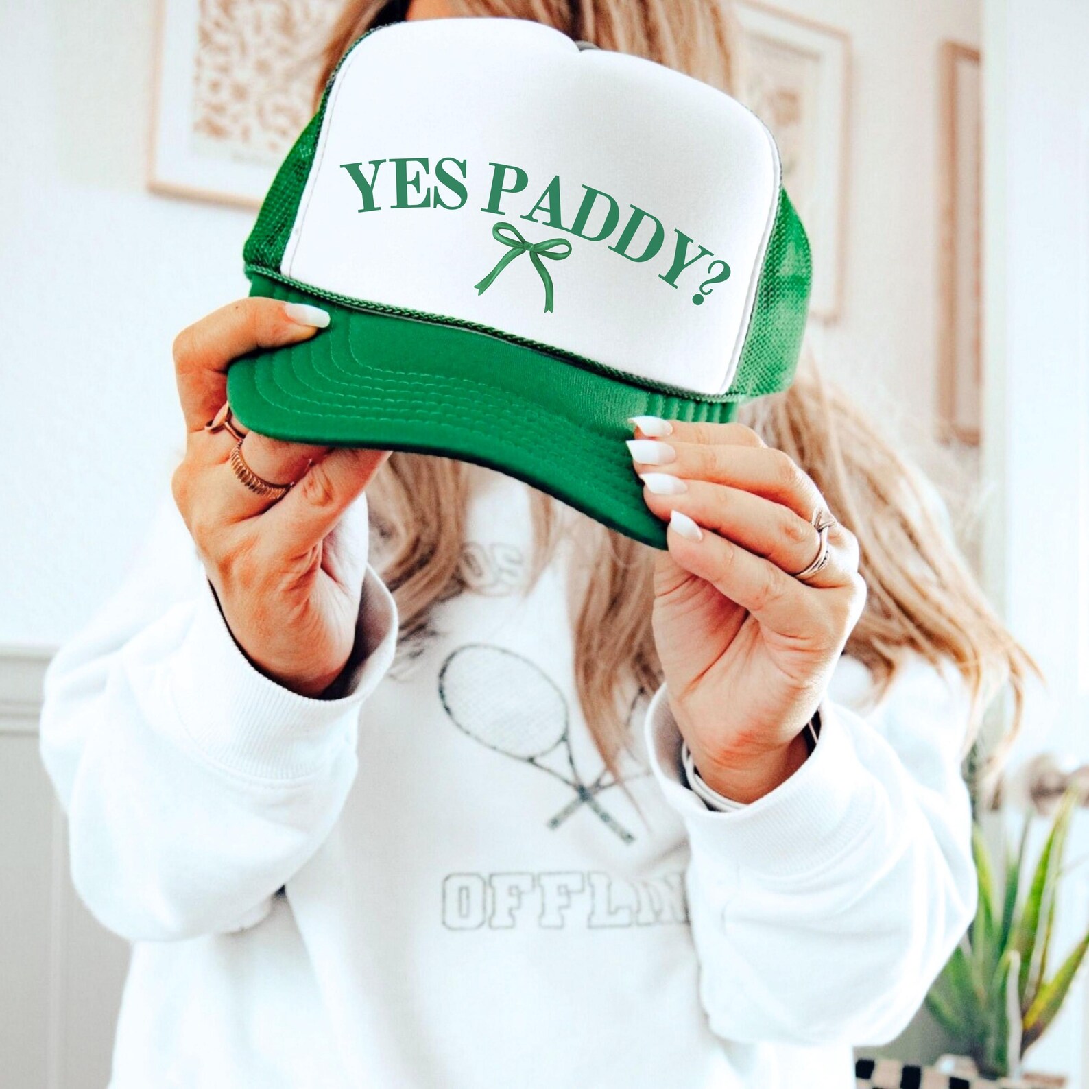 St. Patricks Day Trucker Hat, St Patrick Day Yes Paddy Hat, Coquette St ...