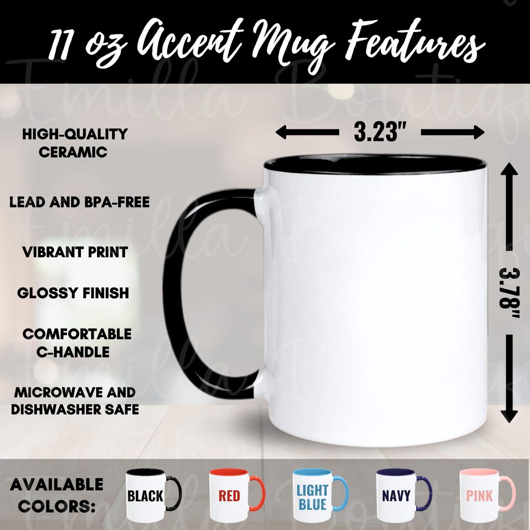 11oz Accent Coffee Mug Size Chart, Two Tone Mug Sizing Guide, Printify ...