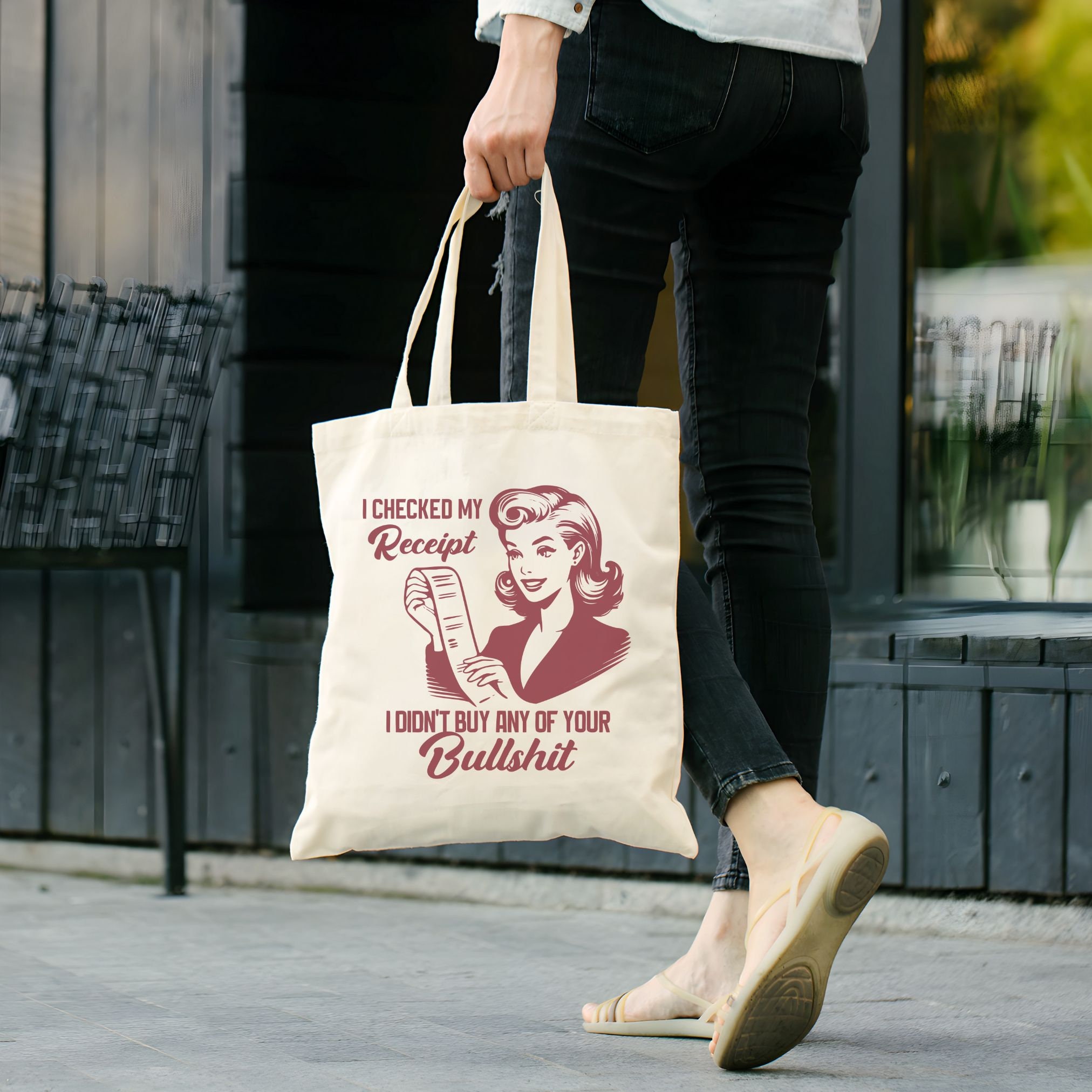 Trendy Sarcastic Tote Bag, Funny Housewife Retro Tote Bag, Vintage ...