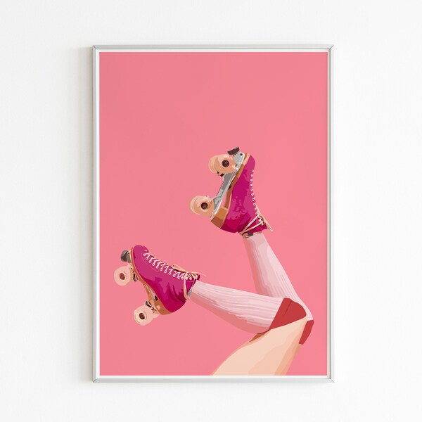 Printable Rollerskate Art - Etsy