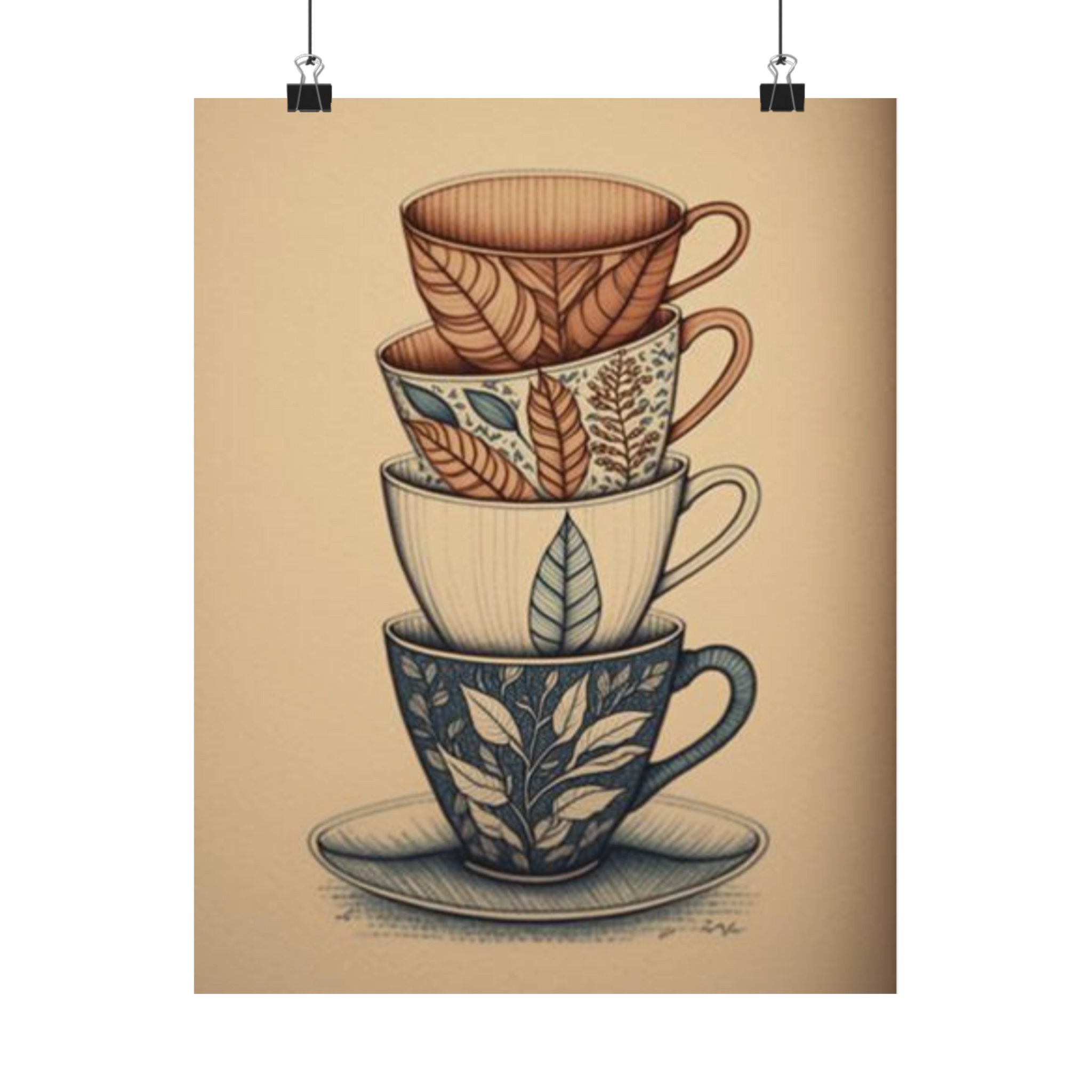 Teacup Art Print, Tea Party Wall Art, Tea Cup Poster, Coffee Cup Art ...