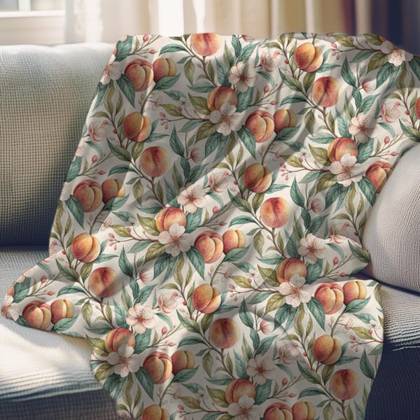 Peach Throw - Etsy