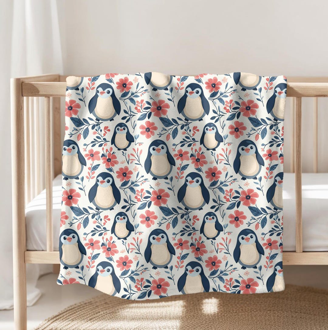 Cute Penguin Blanket, Penguin Baby Blanket, Soft Velveteen Plush ...