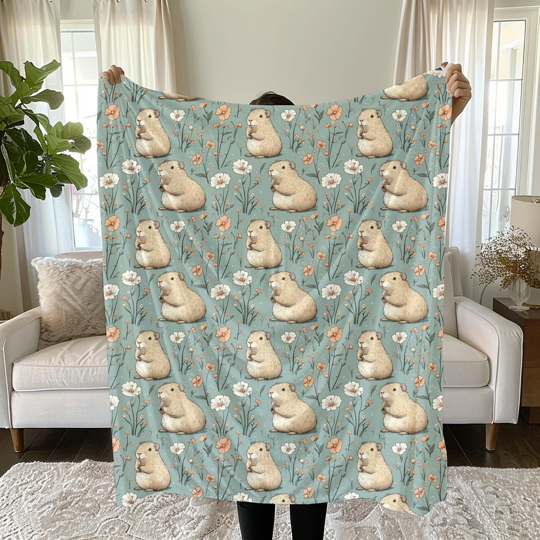 Cute Capybara Blanket, Capybara Baby Blanket, Soft Velveteen Plush ...