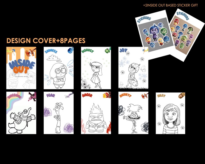 Inside Out 2 Coloring Pages for Kids, Toddlers,inside Out 2 Download ...