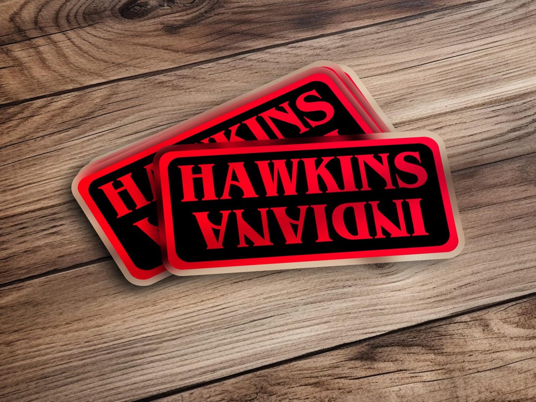 Hawkins Indiana Sticker, TV Show Inspired, Retro Decal, Cool Gift Idea ...