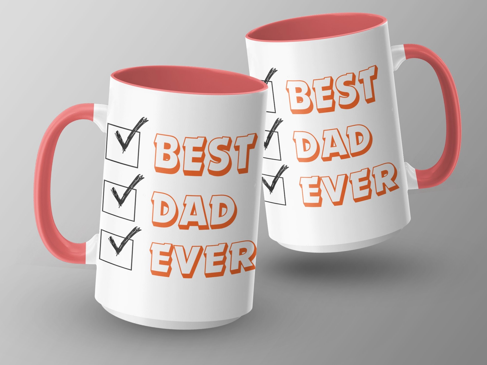 Best Dad Ever Mug, Unique Father's Day Gift, Cool Dad Mug, Orange and ...