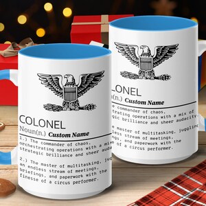 Colonel Definition Mug | Military Rank Inspired Mug - Etsy