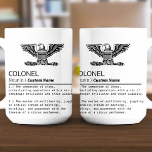 Colonel Definition Mug | Military Rank Inspired Mug - Etsy
