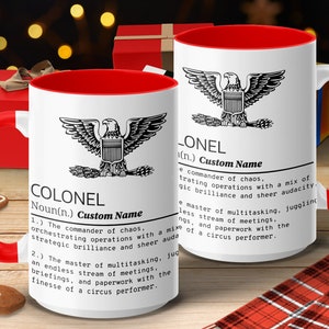 Colonel Definition Mug | Military Rank Inspired Mug - Etsy