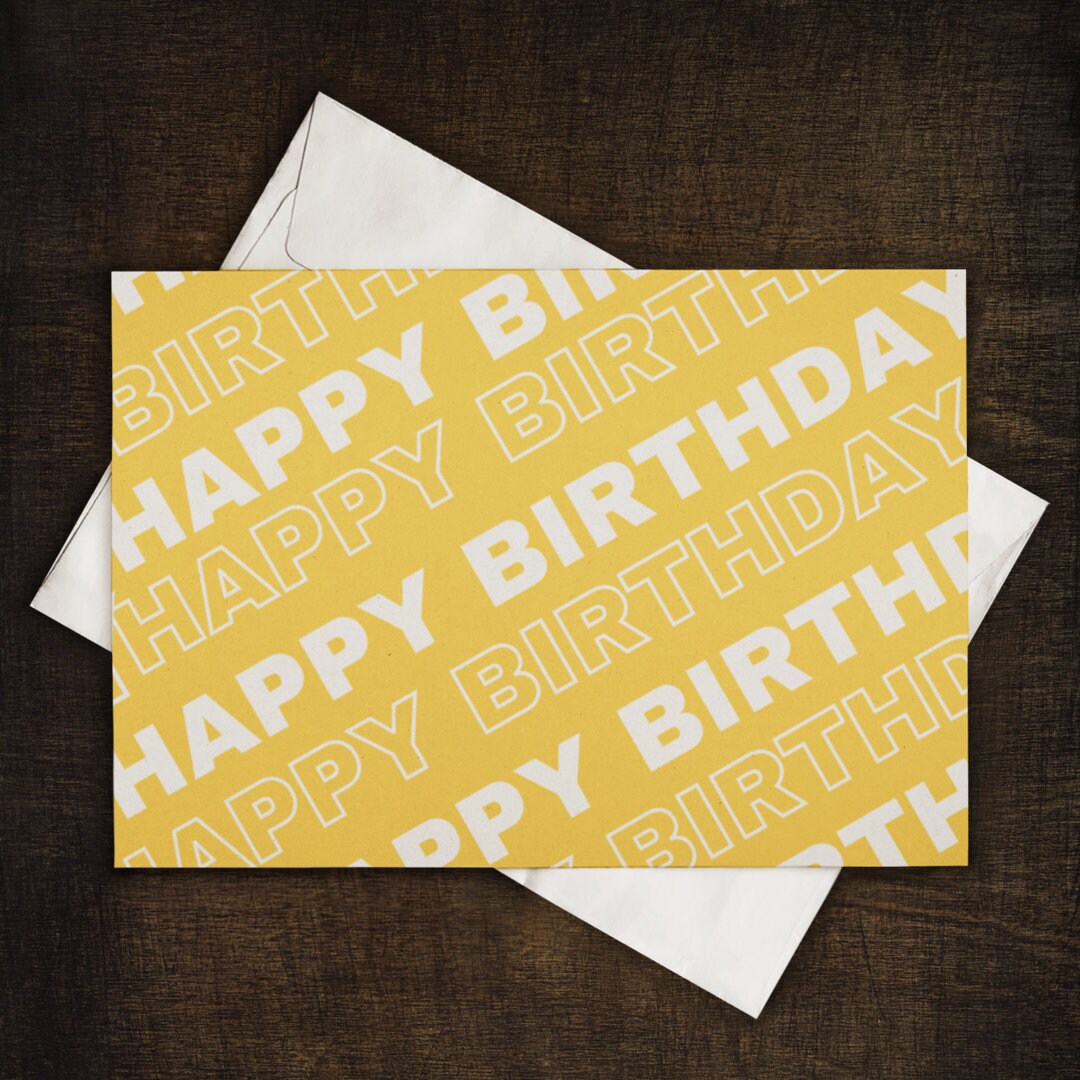 Classic Birthday Card Generic Birthday Card Fillable - Etsy