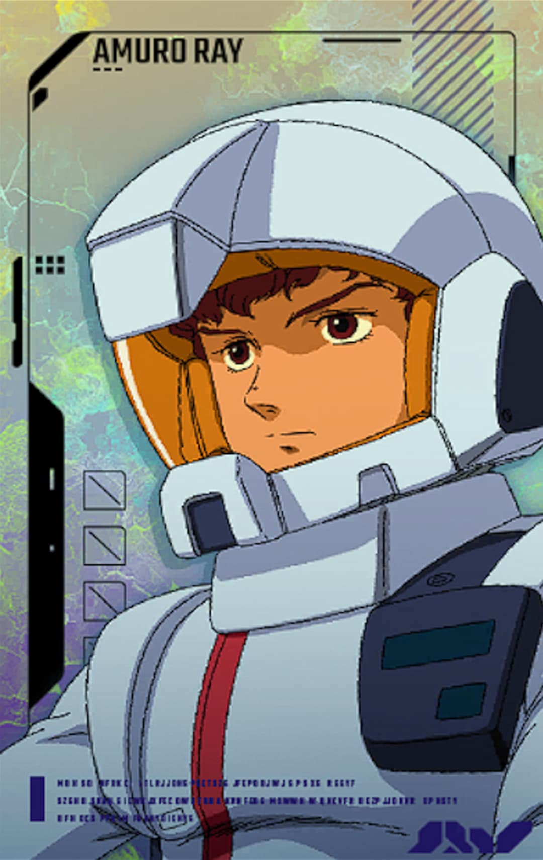 Amuro Flight Suit With Helmet Portrait Gundam Evolution Holographic ...