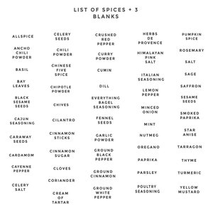 Simple Spice Jar Labels - Etsy