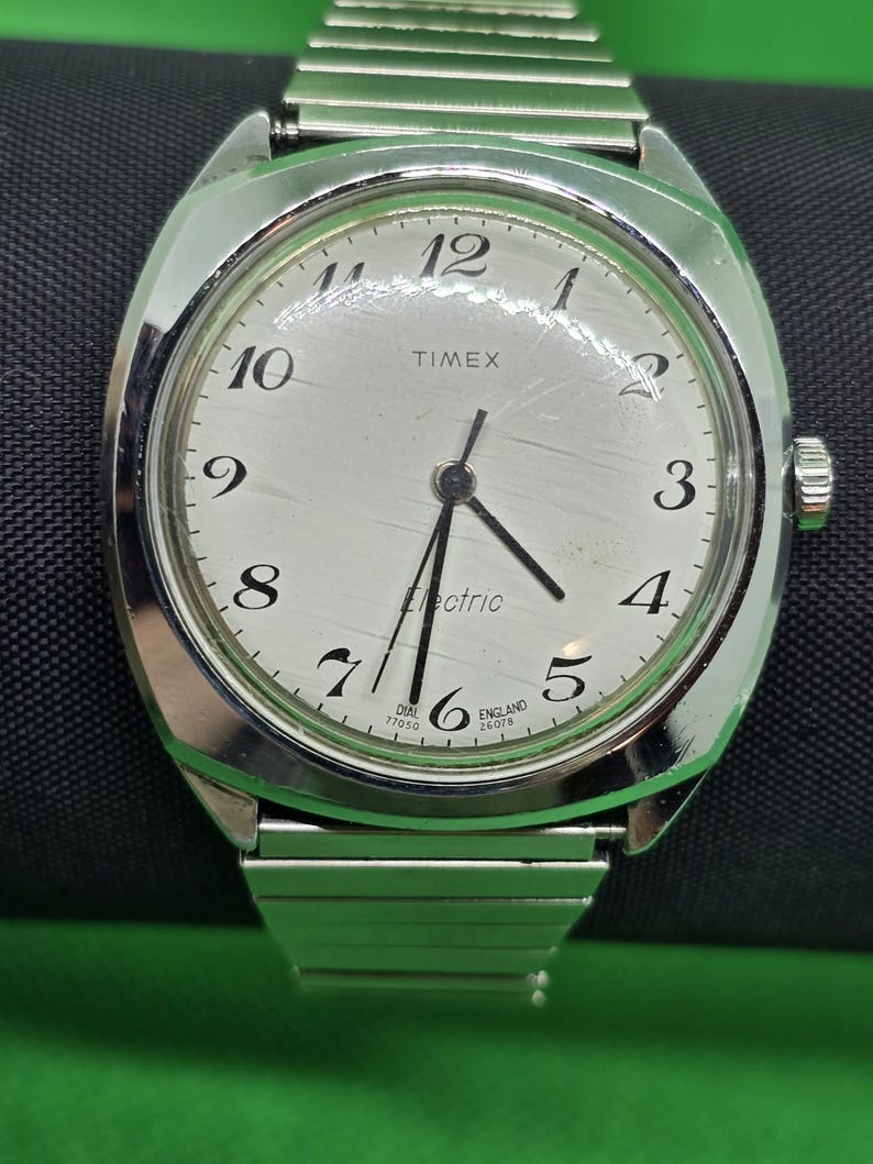 Men's Timex A Cell Electric Vintage Watch W/stainless Steel Band - Etsy