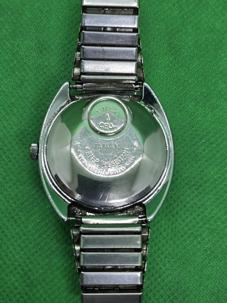 Men's Timex A Cell Electric Vintage Watch W/stainless Steel Band - Etsy