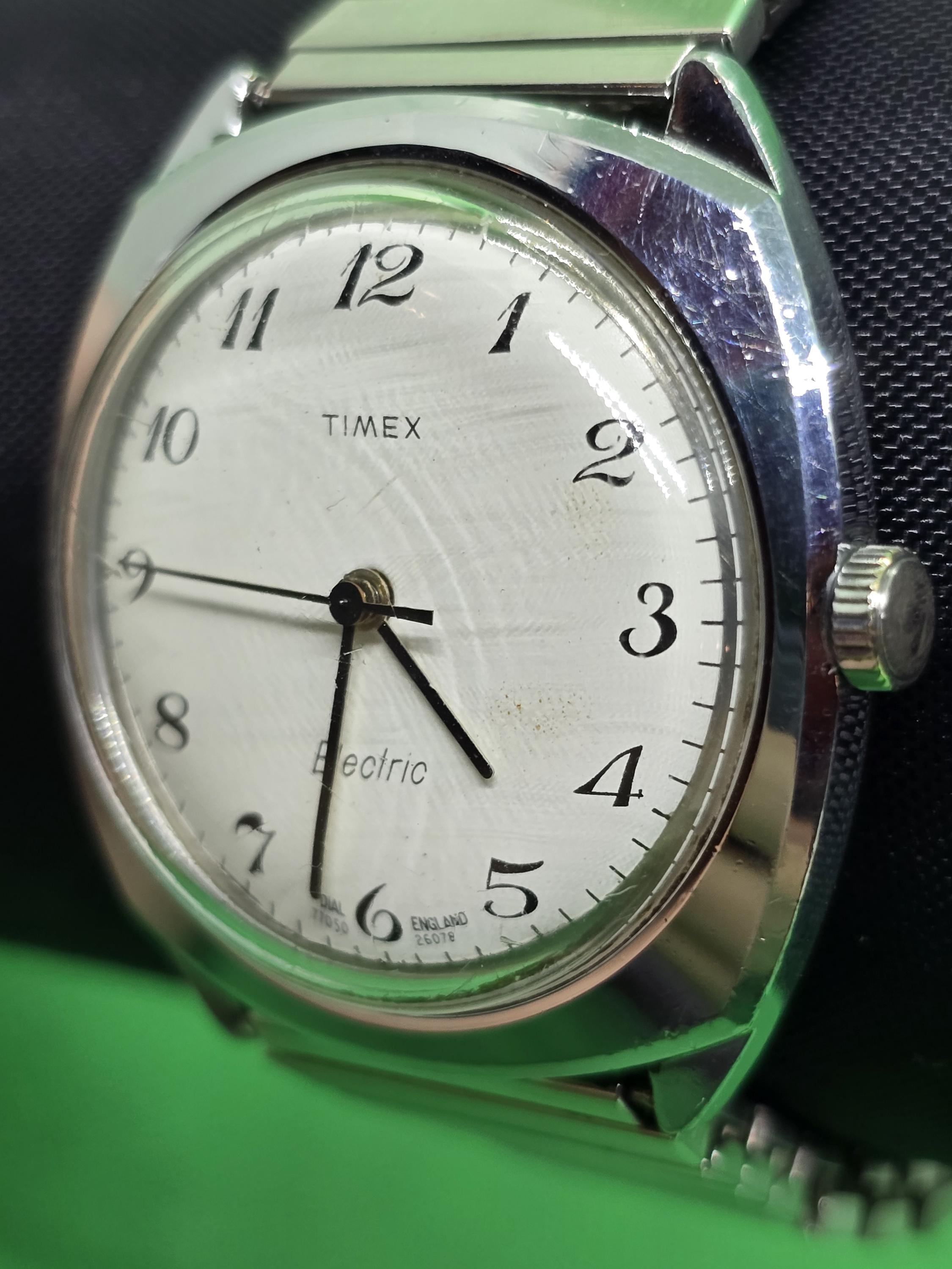 Men's Timex A Cell Electric Vintage Watch W/stainless Steel Band - Etsy