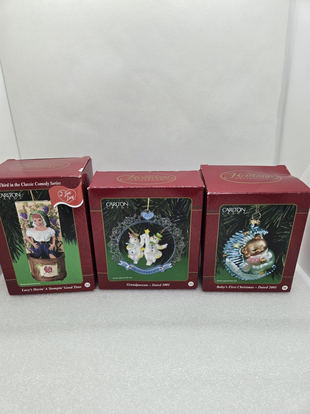 Carlton Cards Vintage Christmas 2001 Ornaments - Lot of 3 - Etsy