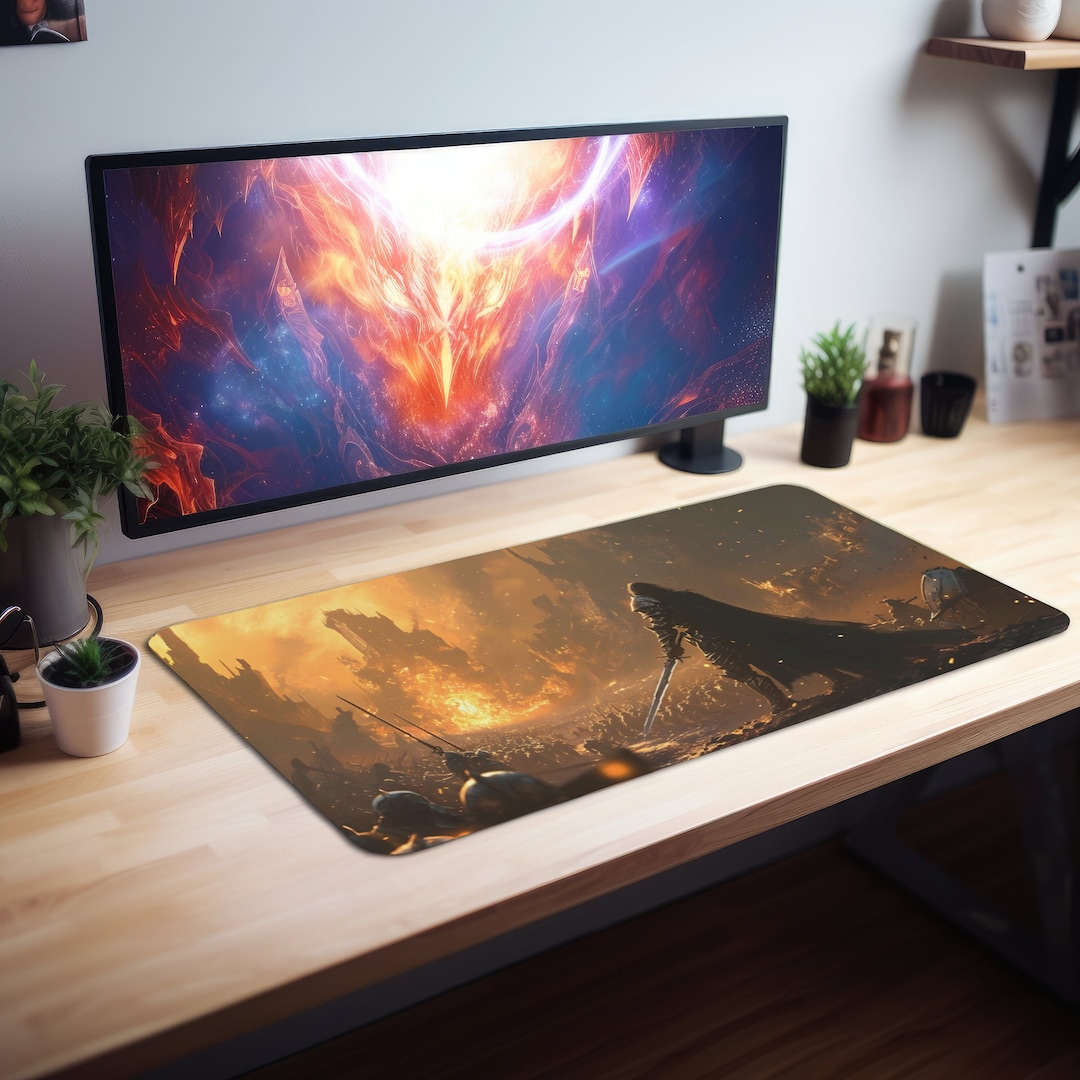 Fantasy Battle Art Desk Mat Desk Mouse Pad / LOTR Desk Pad / Desk ...
