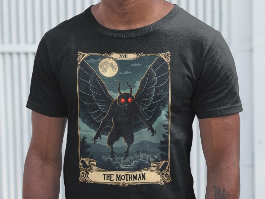 Mothman Tarot Card T-shirt the Mothman Shirt Cryptid Animal Graphic ...