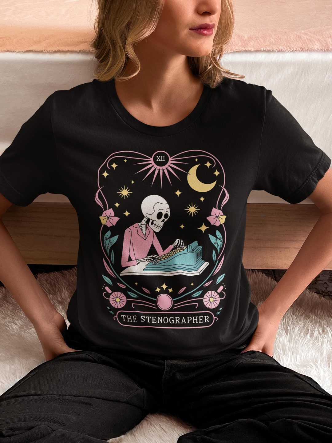 Stenographer Tarot Card Shirt Funny Stenographer T-shirt Steno Machine ...