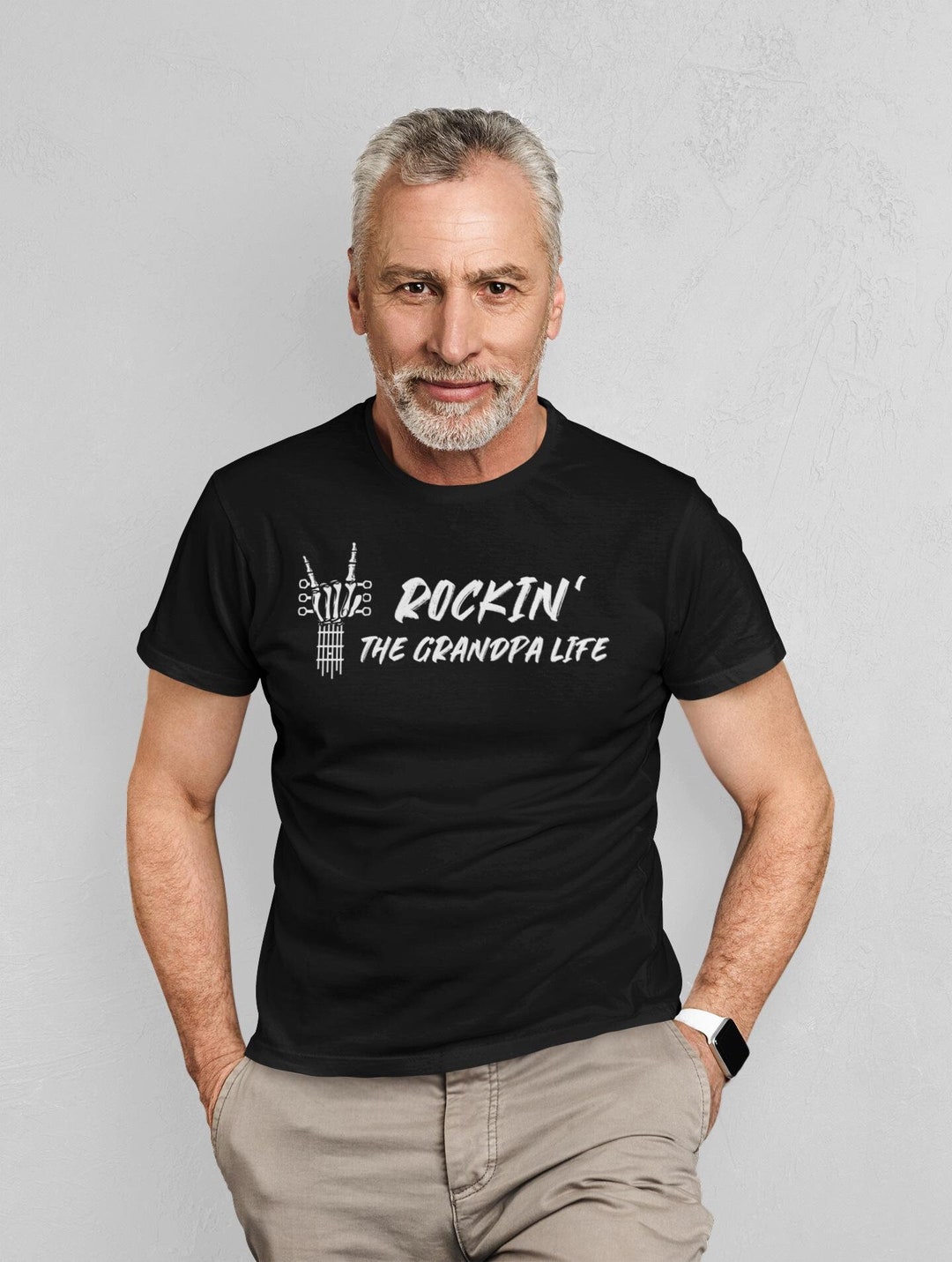Rockin the Grandpa Life Shirt This Grandpa Rocks Birthday Gift ...