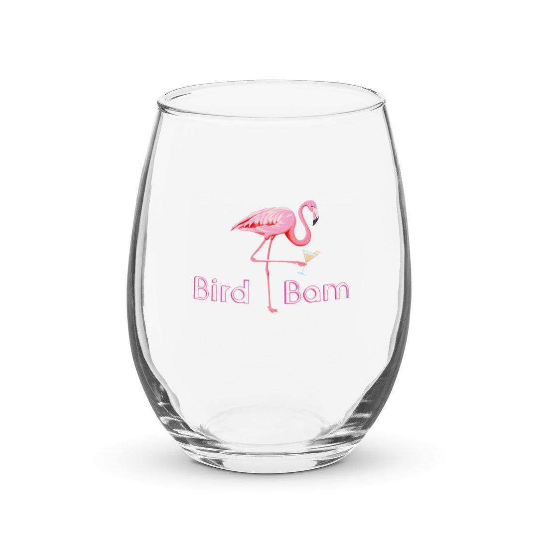 Bird Bam Wine Glass Mahjong Cup Mahjong Stemless Wine Glass - Etsy
