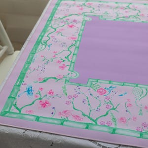 Pastel Chinoiserie Mahjong Mat, Garden Party Neoprene Mahjongg Mat ...