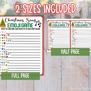 Christmas Emoji Pictionary | Christmas Songs | Christmas Printable Game ...