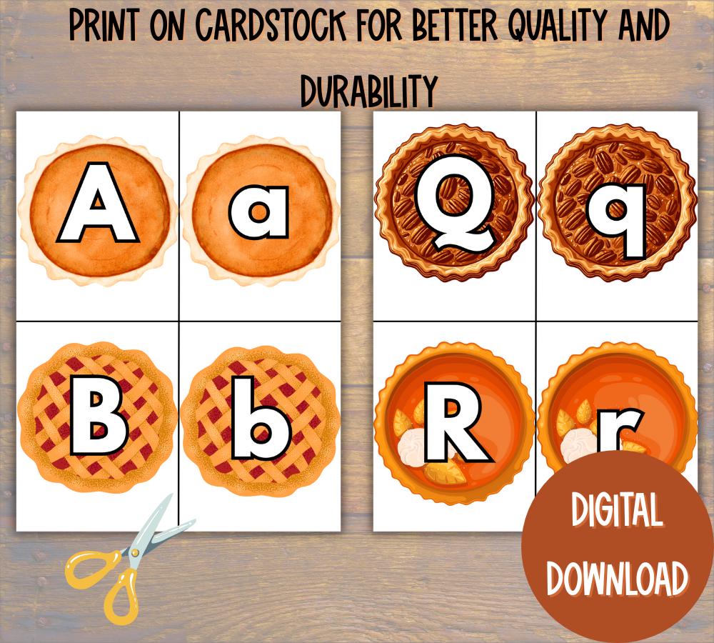 Alphabet Pies, Fall Activity for Kids, Toddler Activity, Homeschool ...