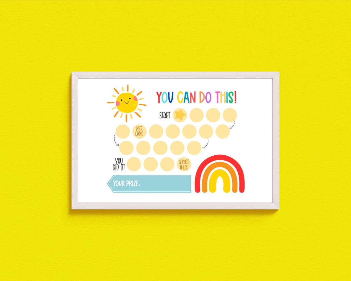 Printable Reward Chart, Behavior Chart, Sticker Chart, Colorful Reward ...