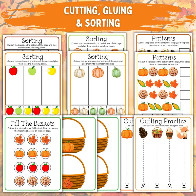 Fall Preschool Bundle: Fun Fall Worksheets/activities for Kids ...