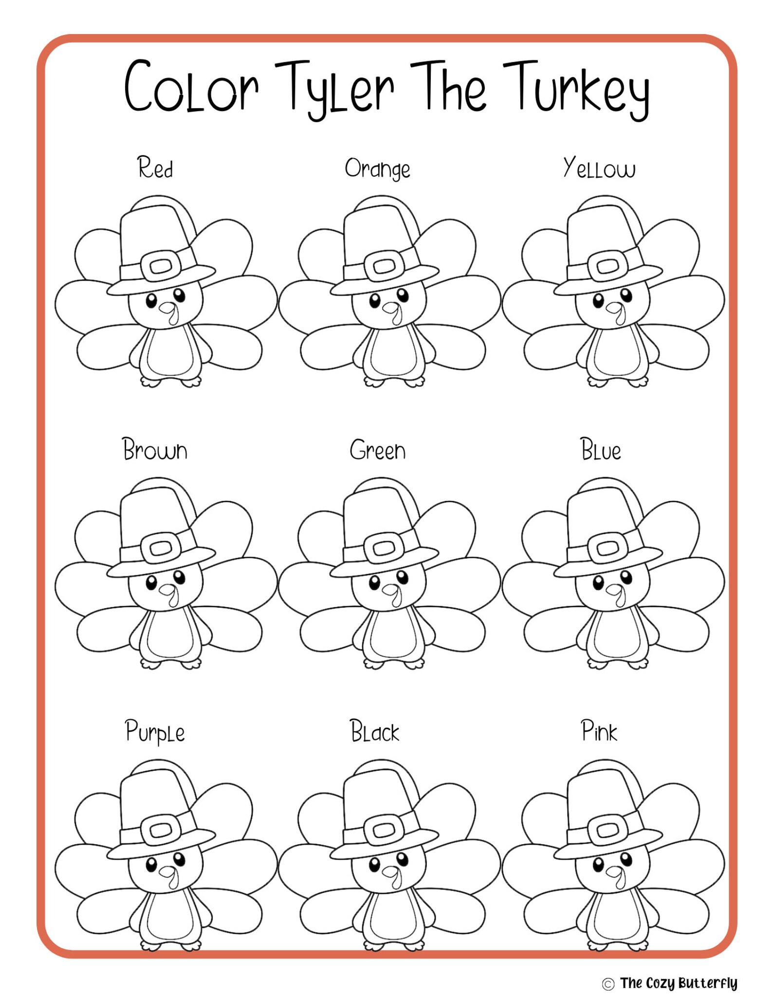 Thanksgiving Preschool Packet, Preschool Worksheets, Fall Activity for ...