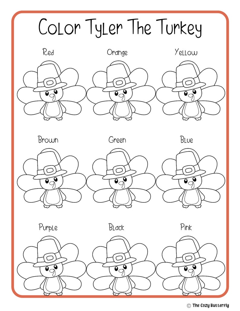 Thanksgiving Preschool Packet, Preschool Worksheets, Fall Activity for ...