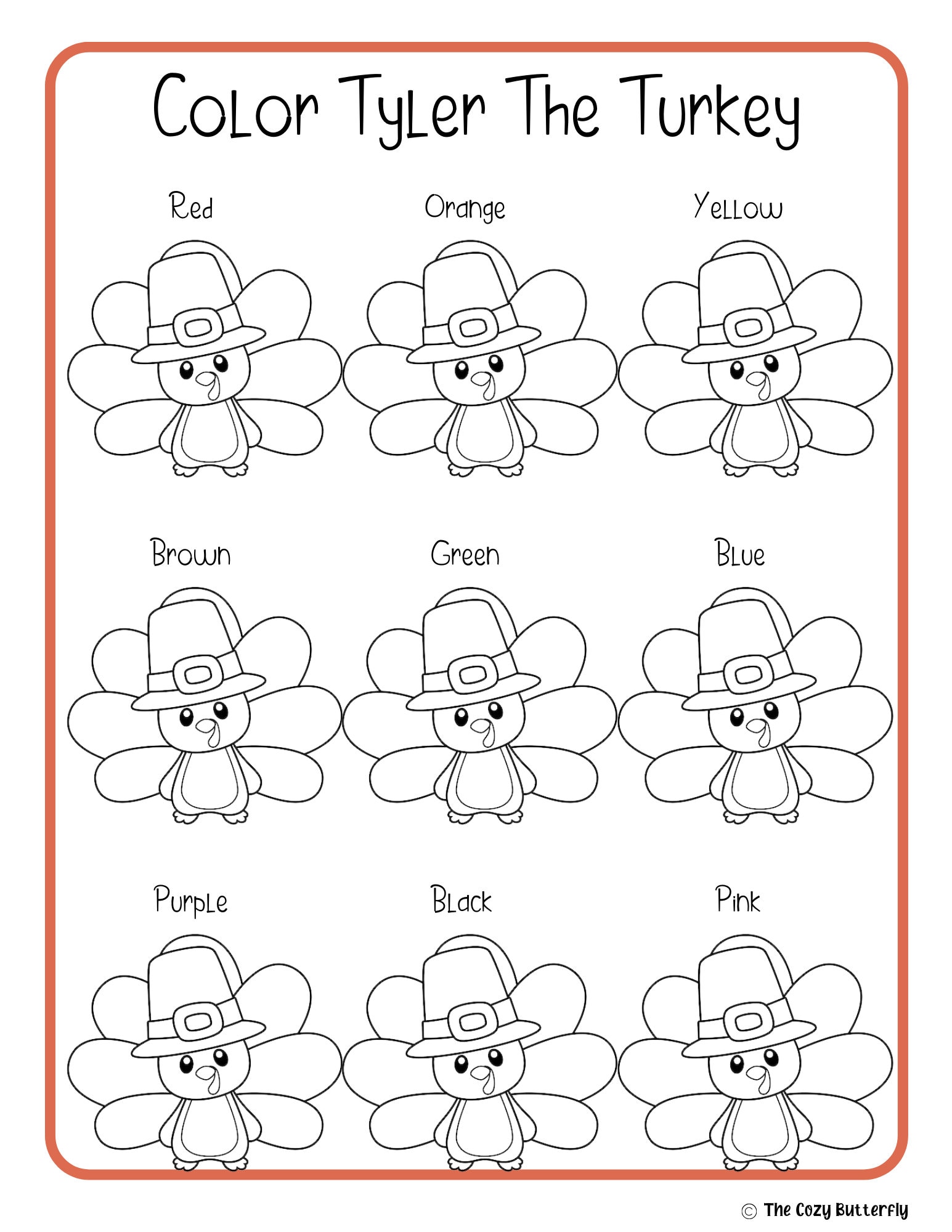 Thanksgiving Preschool Packet, Preschool Worksheets, Fall Activity for ...