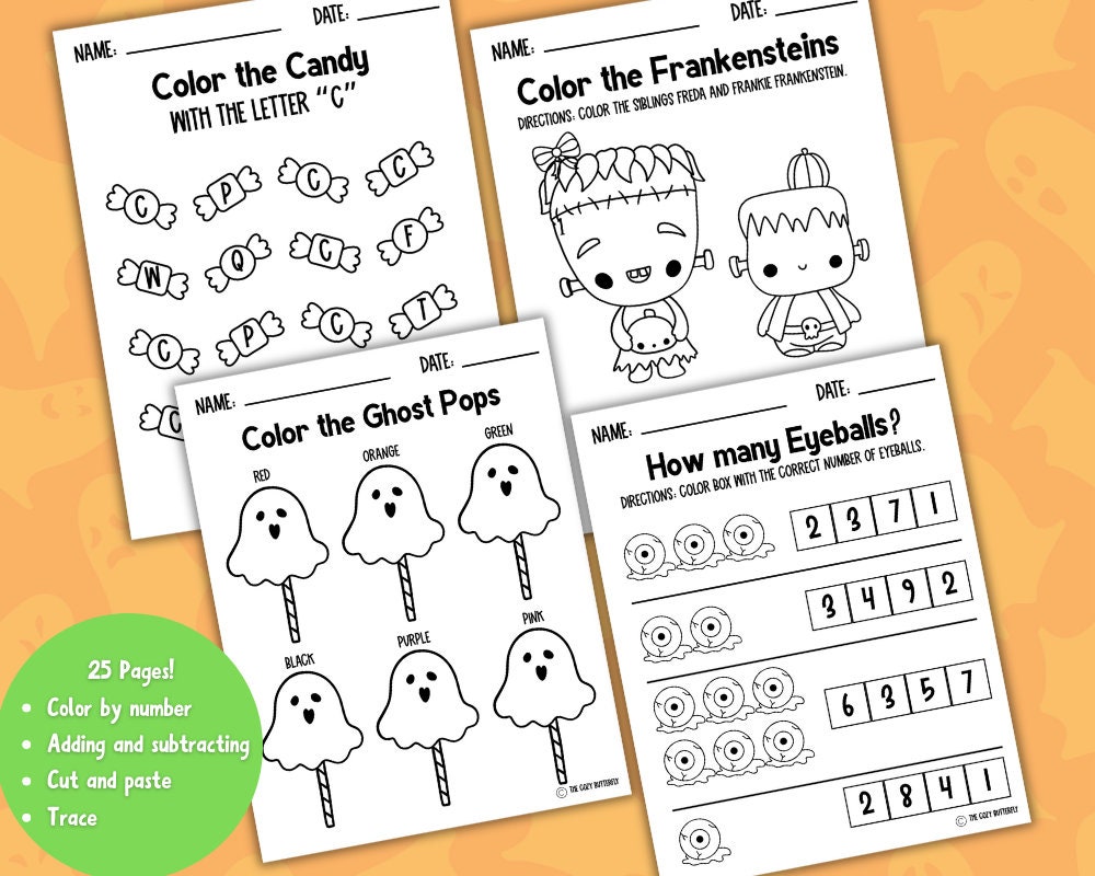 The Ultimate Halloween Worksheets Packet, Halloween Worksheets ...