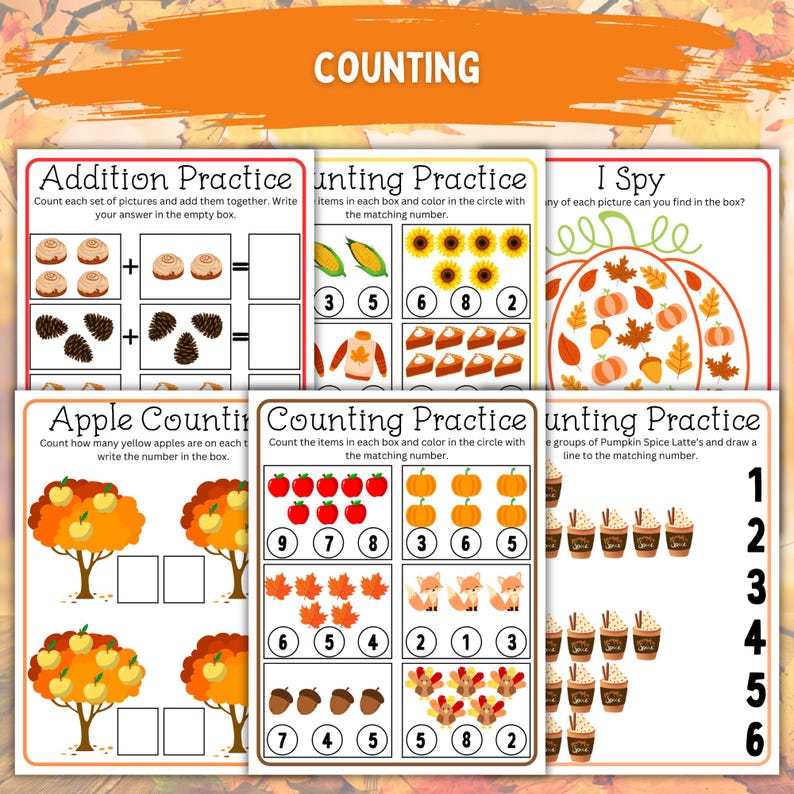 Fall Preschool Bundle: Fun Fall Worksheets/activities for Kids ...