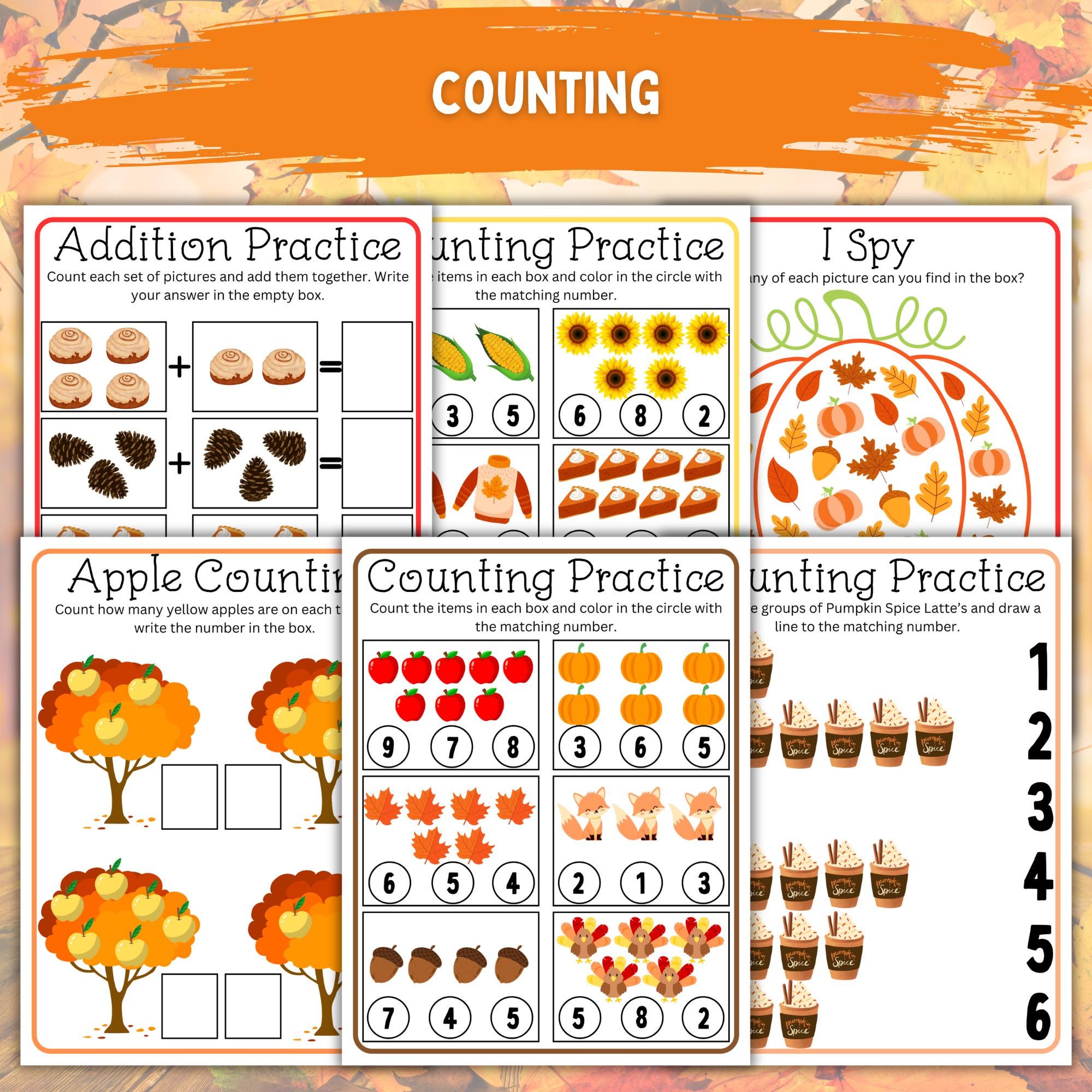 Fall Preschool Bundle: Fun Fall Worksheets/activities for Kids ...
