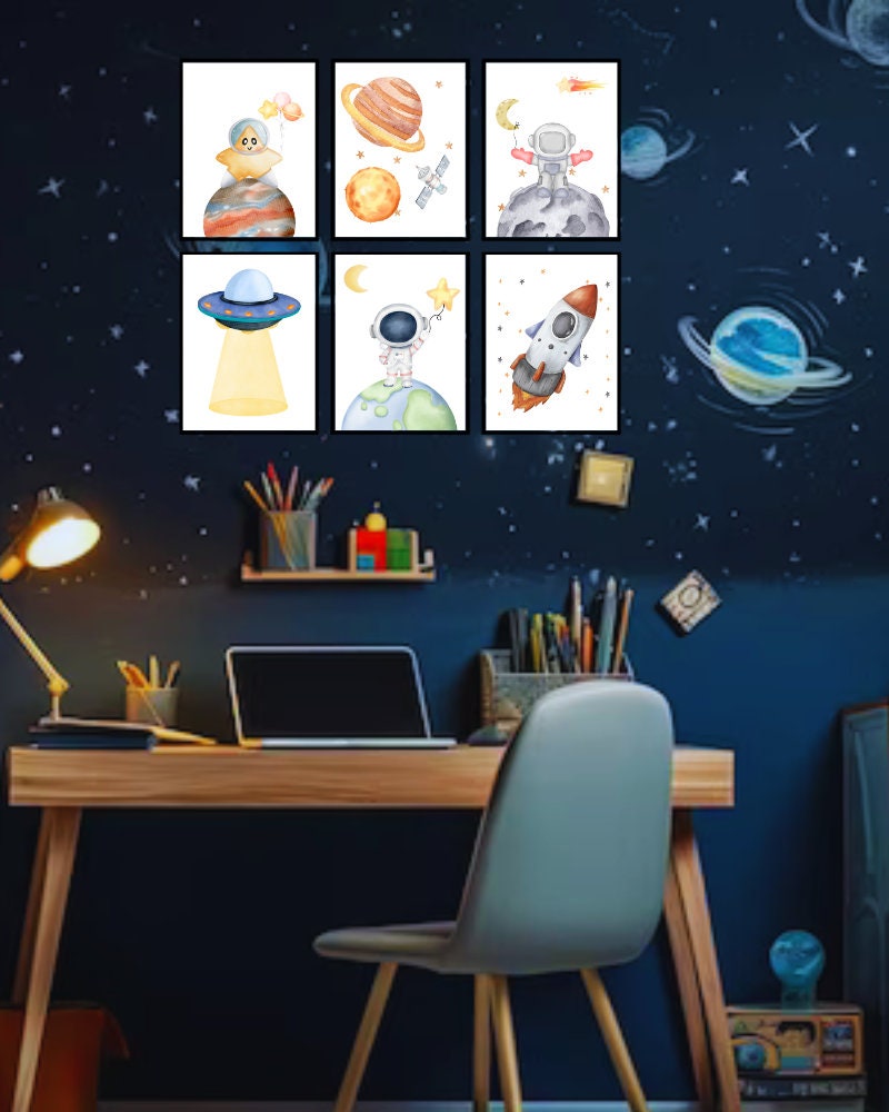 Astronaut Wall Art Space Theme Wall Art Astronaut Poster - Etsy