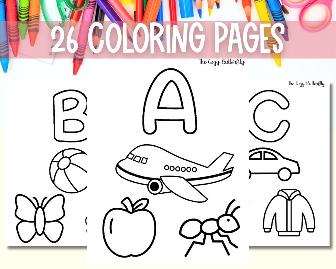 26 Printable Alphabet Coloring Pages, ABC Worksheets for Kids ...