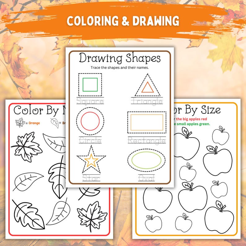 Fall Preschool Bundle: Fun Fall Worksheets/activities for Kids ...